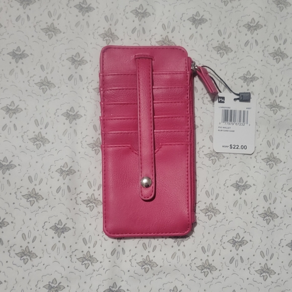 mundi | Bags | Mundi Hot Pink Slim Card Wallet | Poshmark